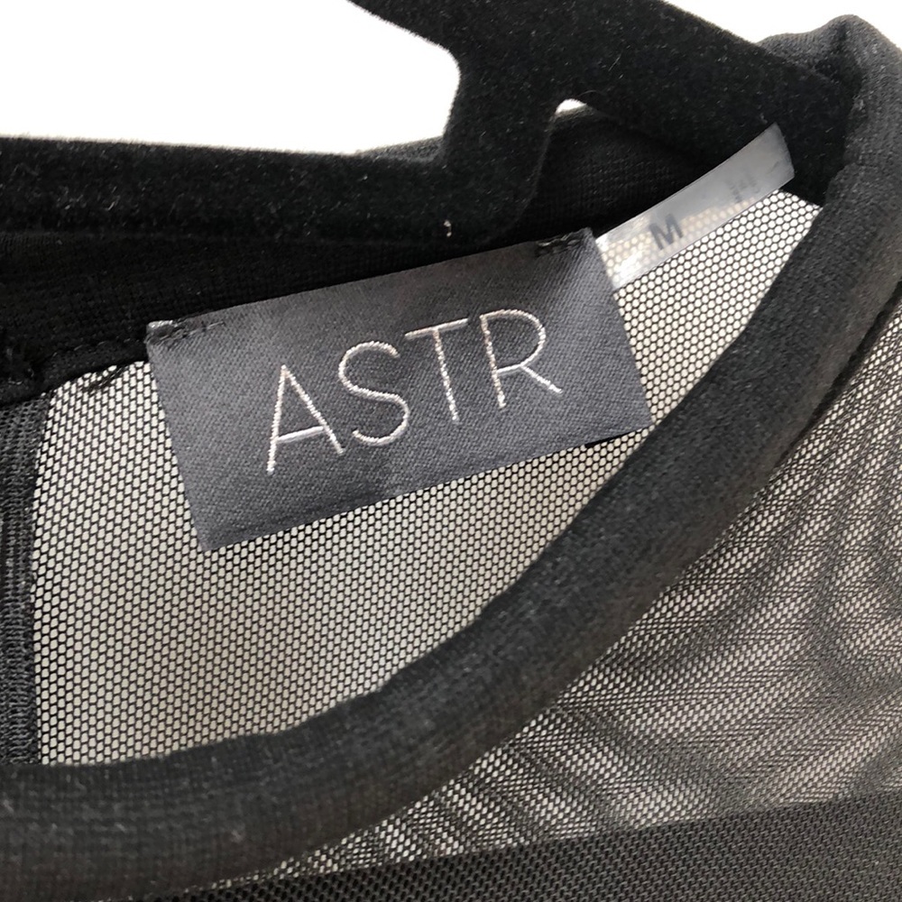 Black Mesh Mini Dress - Gem